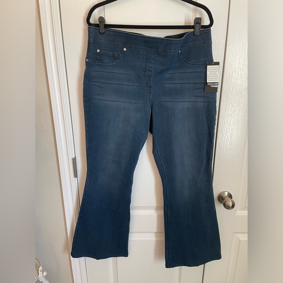 Investments | Jeans | Xl Slim Factor Flared Pull On Jeans Nwt | Poshmark